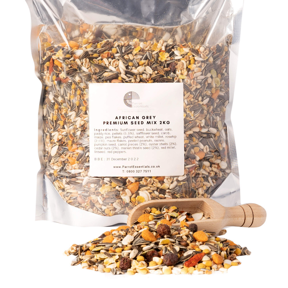 Parrot Essentials African Grey Parrot Food Premium Seed Mix for Pet ...