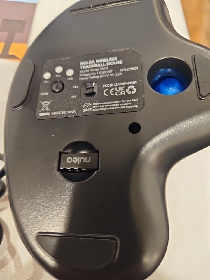 Nulea M501 Wireless Trackball Mouse BLUE BALL | eBay