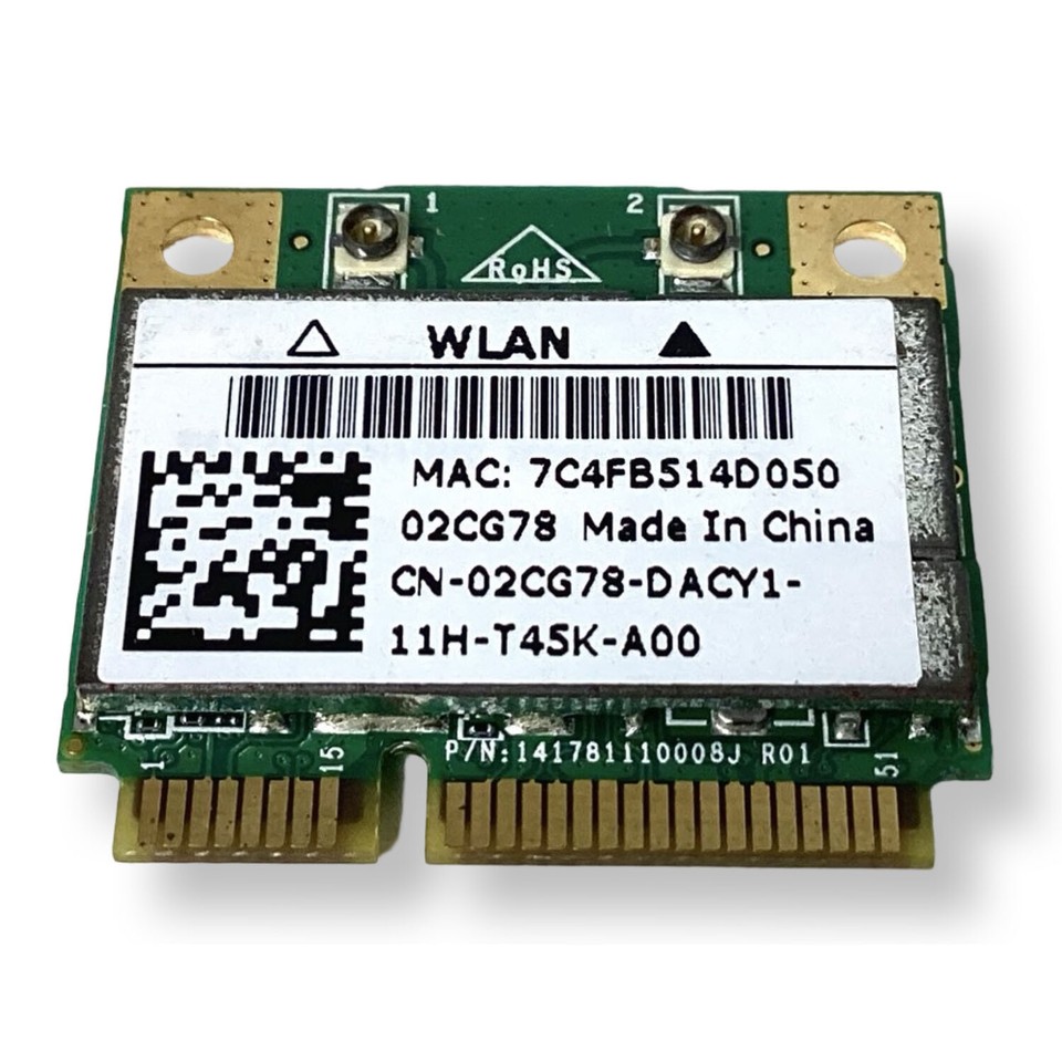 Lot 2 Dell Inspiron 1121 WLAN 802.11n Card Mini PCI-e DW1504 Wireless ...