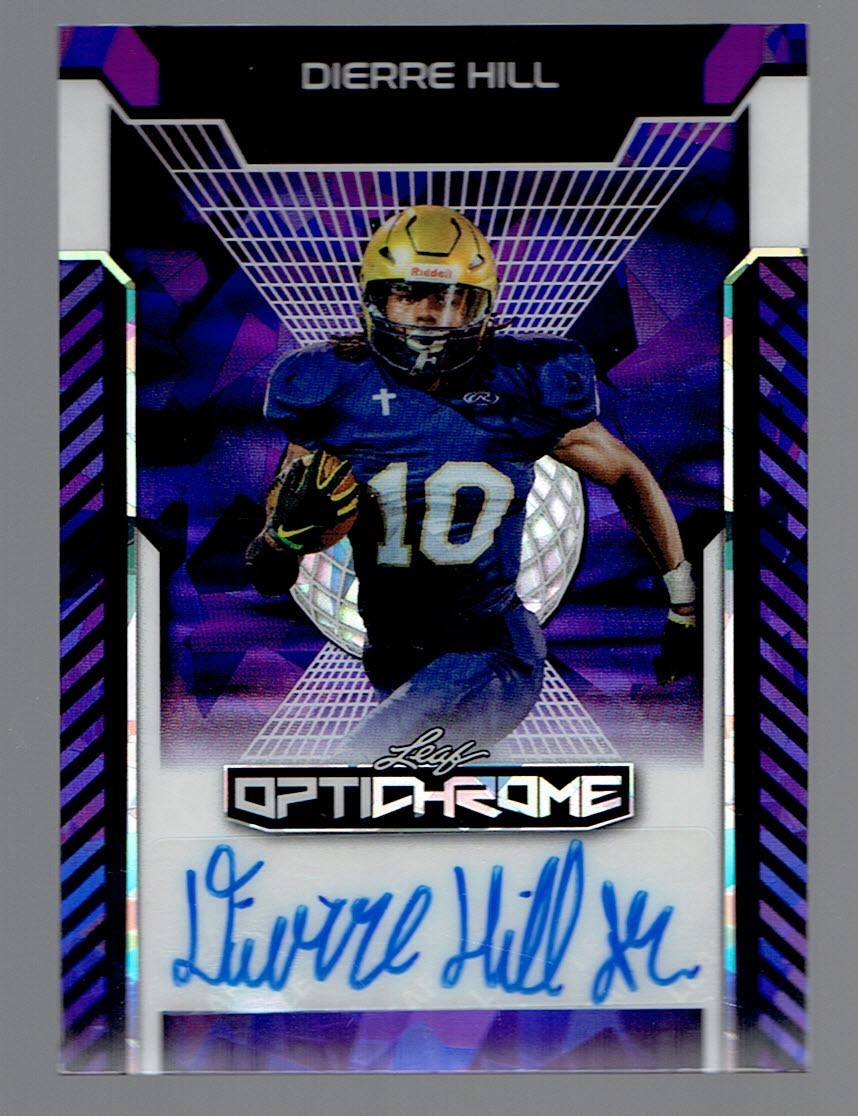 Dierre Hill 2025 Leaf Optichrome #A-DH1 Aquatic Autographs - Lazer ...