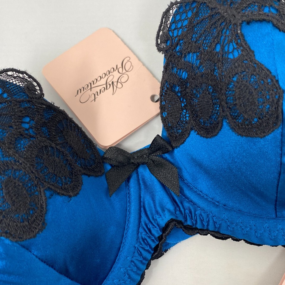 Agent Provocateur Aymee Blue Silk 34D/4 Set NWT | eBay UK