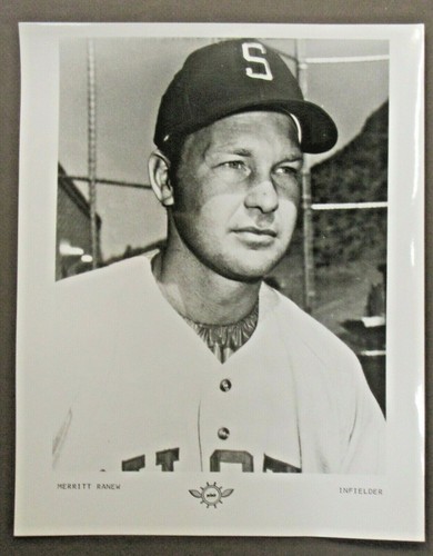 1969 MERRITT RANEW SEATTLE PILOTS original 8x10 baseball Publicity ...