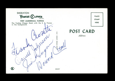 FRANK COSETTI, DARELL JOHNSON, JIM HEGAN, HOWARD COSALL Signed 1970's ...