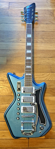 Airline 59 3P DLX Electric Guitar Blue Sparkle Bigsby 2021 | eBay