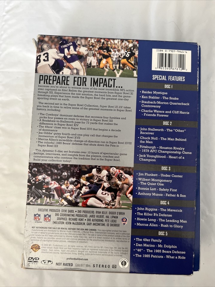 NFL Films Super Bowl Collection - Super DVD 85393878122| eBay