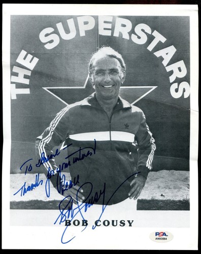 Bob Cousy Signed Auto 8 x 10 Photo PSA DNA AN93564 HOF Celtics~(BB) | eBay
