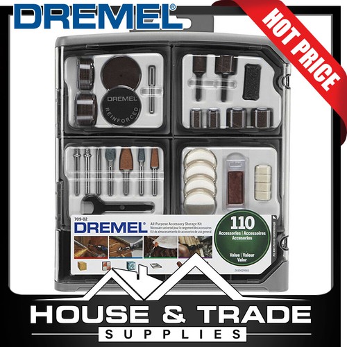 Dremel All Purpose Accessory Storage Kit 110 Piece 709-RW2 871036405363 ...