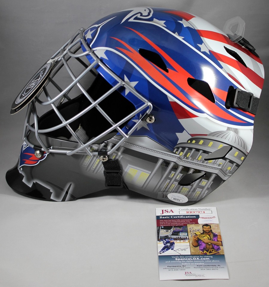 CHARLIE LINDGREN SIGNED WASHINGTON CAPITALS FULL-SIZE GOALIE HELMET ...