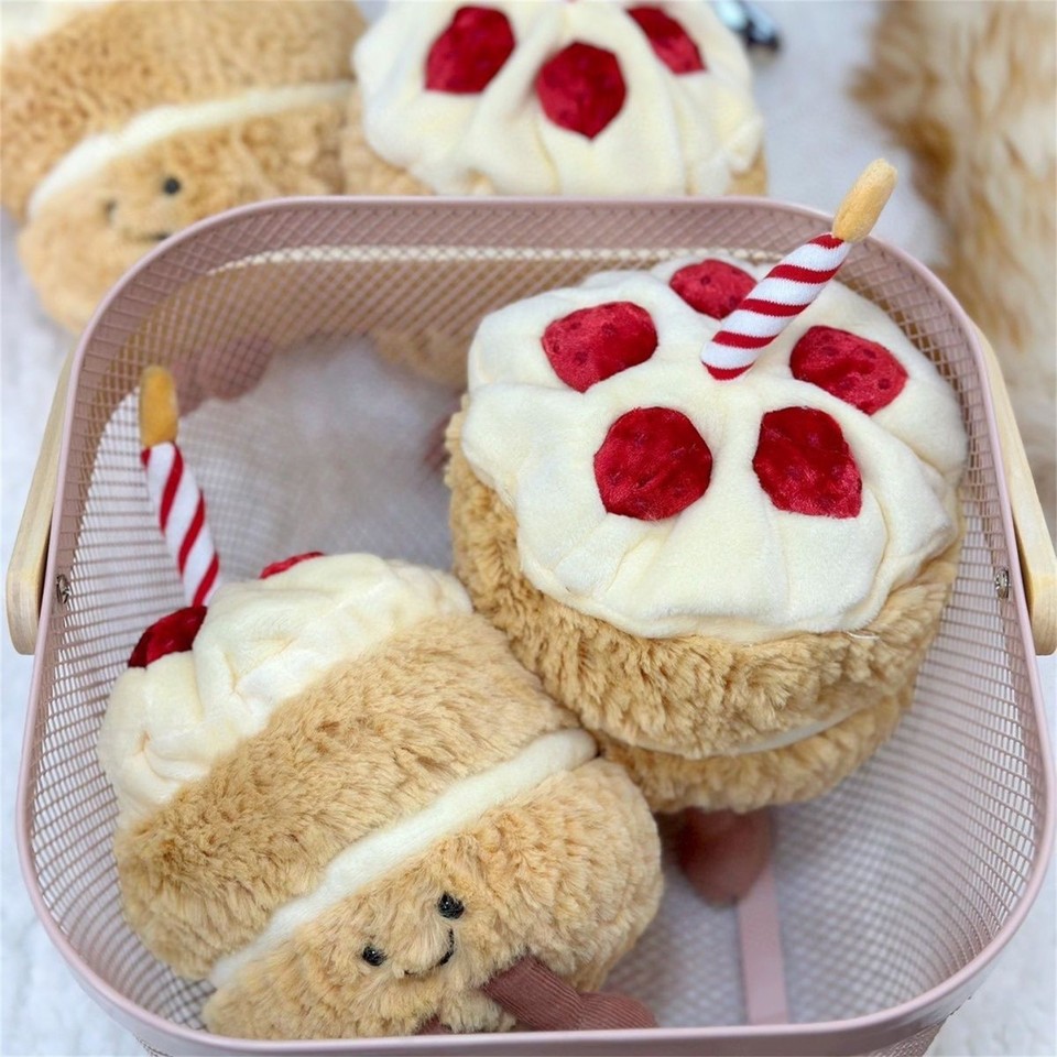 Jellycat Amuseables Strawberry Birthday Cake Plush Doll Kids Birthday ...