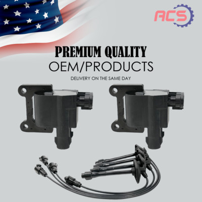2X OEM Ignition Coils & Wireset for Toyota Camry Solara RAV4 2.0L 2.2L ...