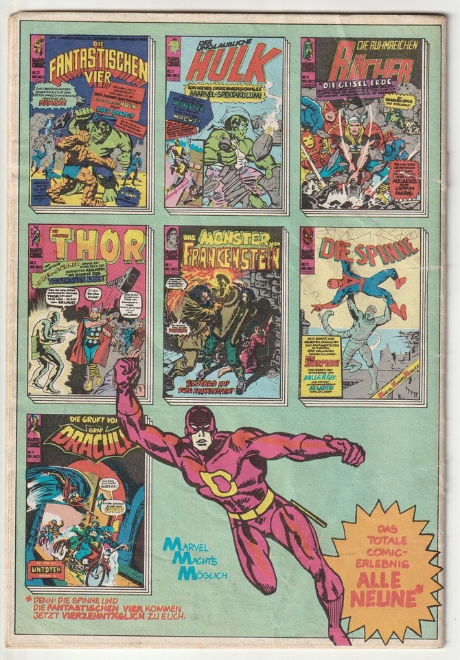 AVENGERS #11 German Die Rächer #10 Marvel Comics Racher 1974 Germany ...
