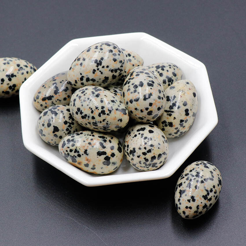 Egg Stones Quartz Crystal Healing Gemstone Palm Natural Exercise Worry ...