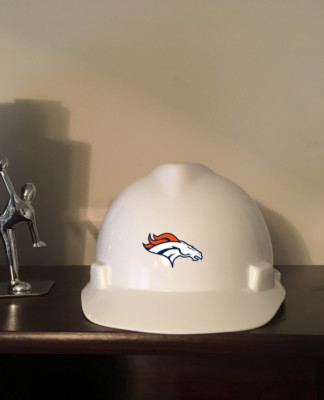 Denver Broncos Pyramex Ridgeline Baseball Cap Style Hard Hat White | eBay