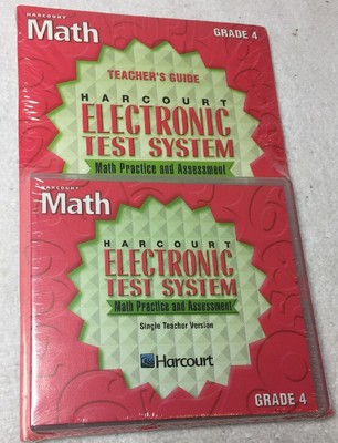 Harcourt Math Electronic Test System Practice & Assesment Grade 4 PC ...