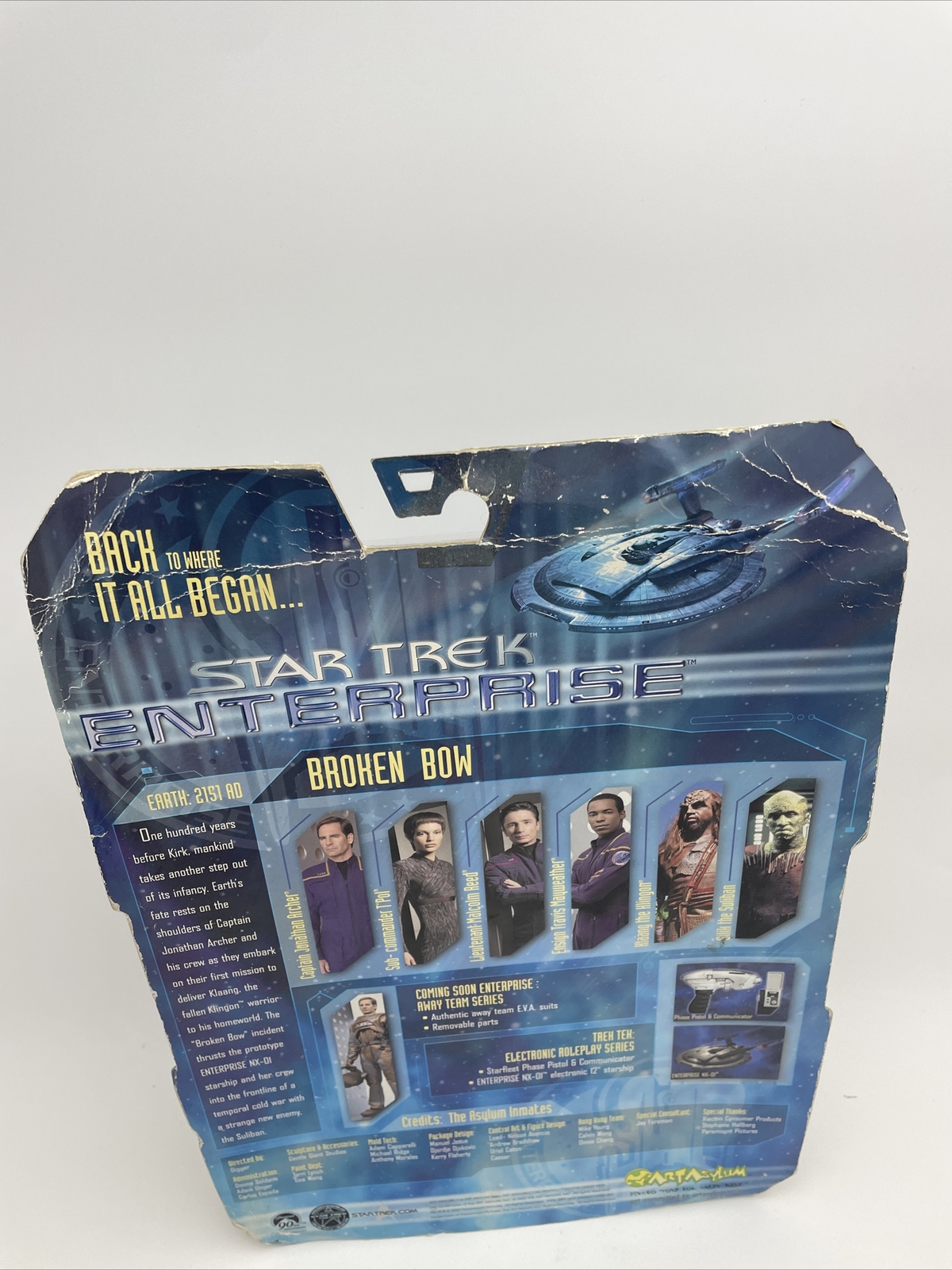 Art Asylum Star Trek Enterprise Broken Bow, 6" Captain Jonathan Archer ...