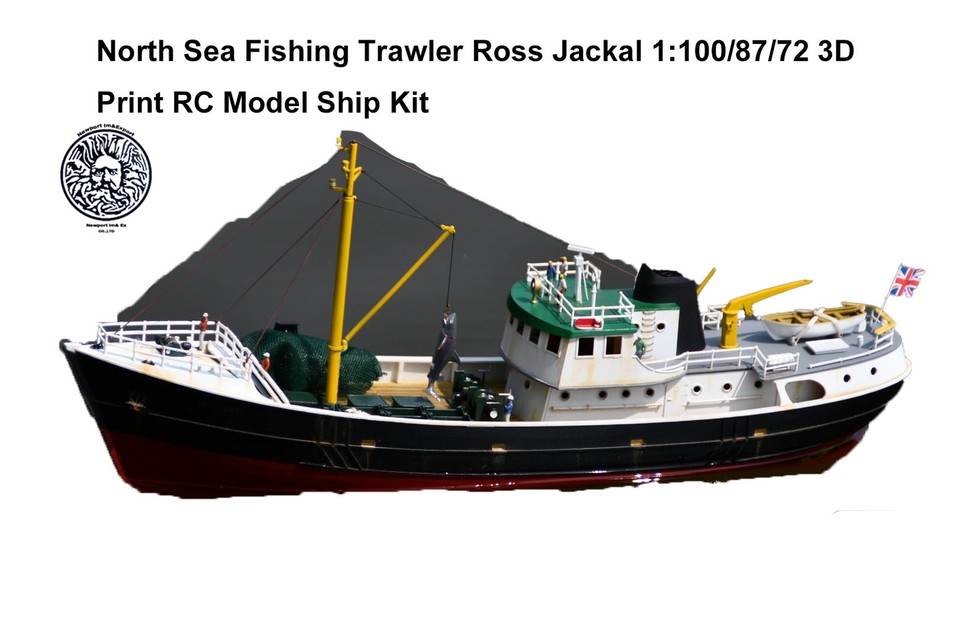 North Sea Fishing Trawler Ross Jackal 1:100/87/72 3D Print RC Model ...