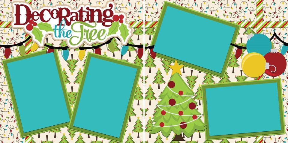 DECORATING The TREE - 2 Premade Scrapbook Pages - EZ Layout 2168 | eBay