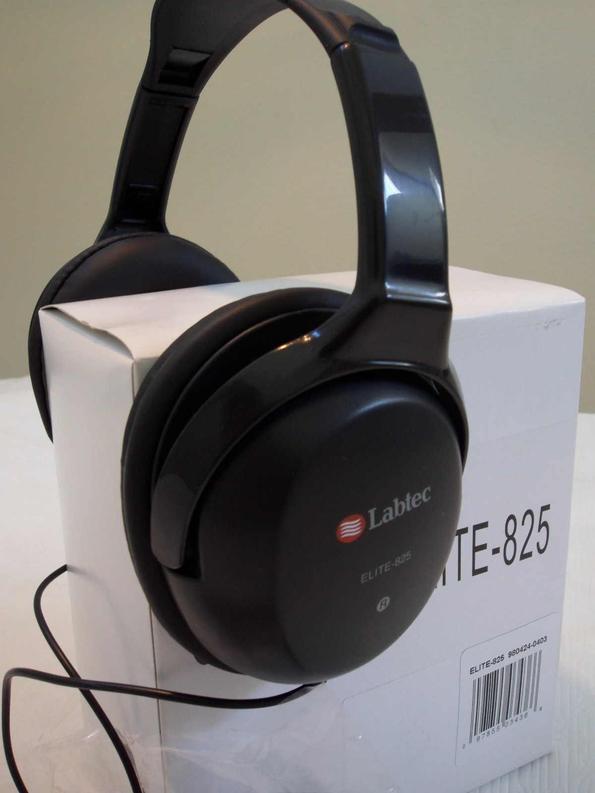 * NEW * Logitech Labtec Elite 825 Stereo Headphones Headset W/ Volume ...