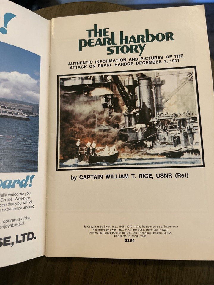The Pearl Harbor Story by Captain William T. Rice 1978 Paperback ...