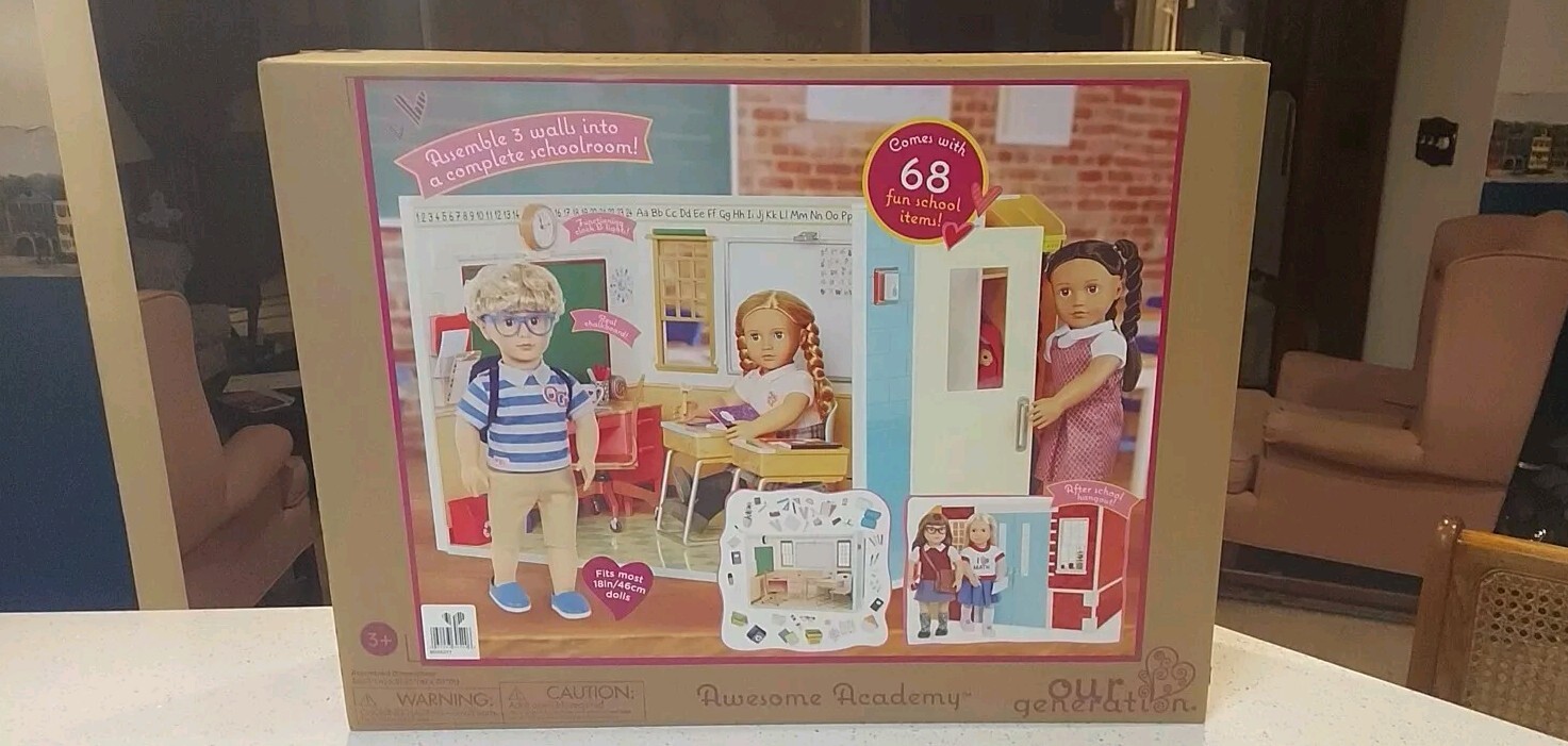 Our Generation Awesome Academy School Room Set for 18 inch Dolls for ...