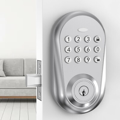 IRONZON Keyless Entry Door Lock, Electronic Door Lock with Keypad ...