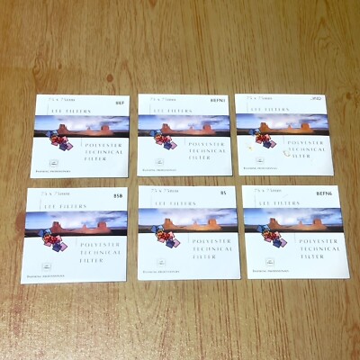 6 x Various Lee Filters Set -- 75mmx75mm Polyester Filters - BARGAIN ...