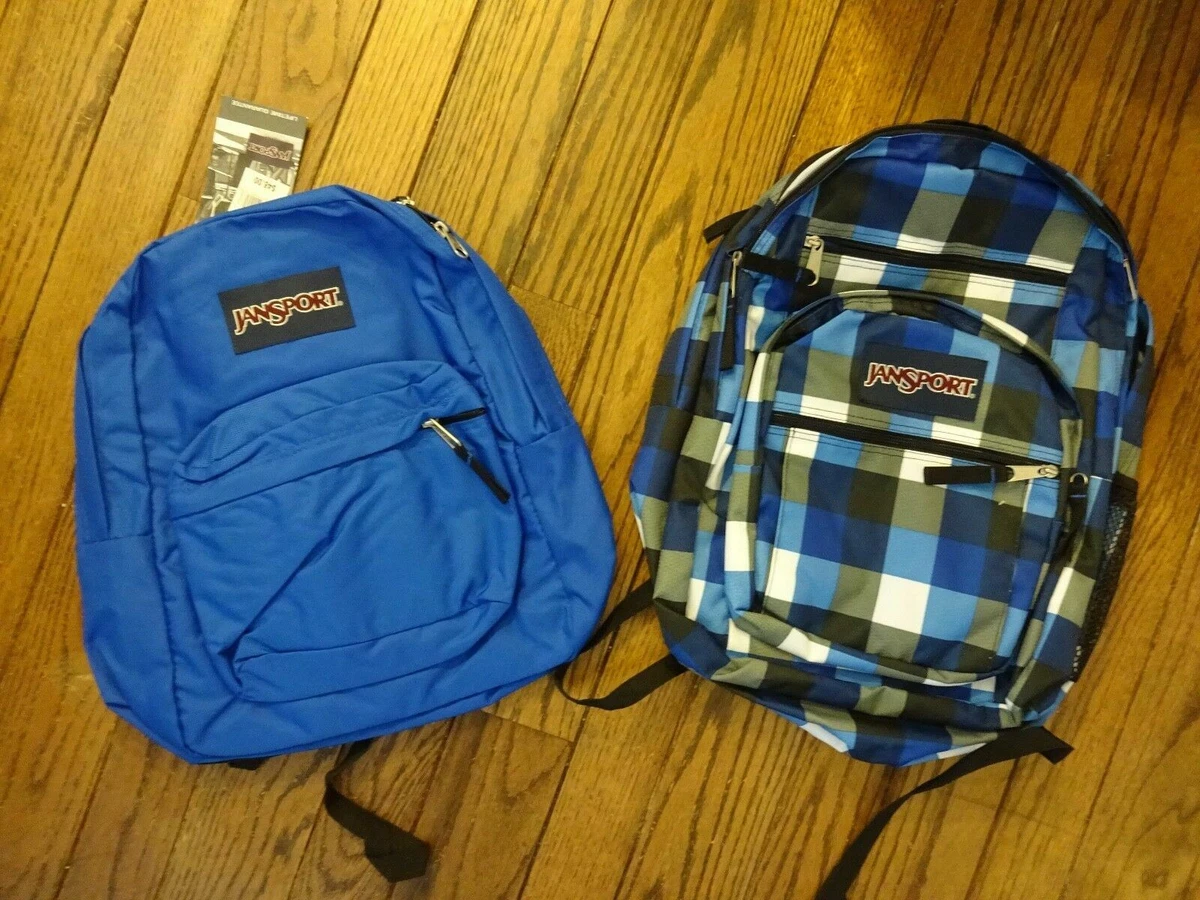 Jansport Backpacks Blue Plaid