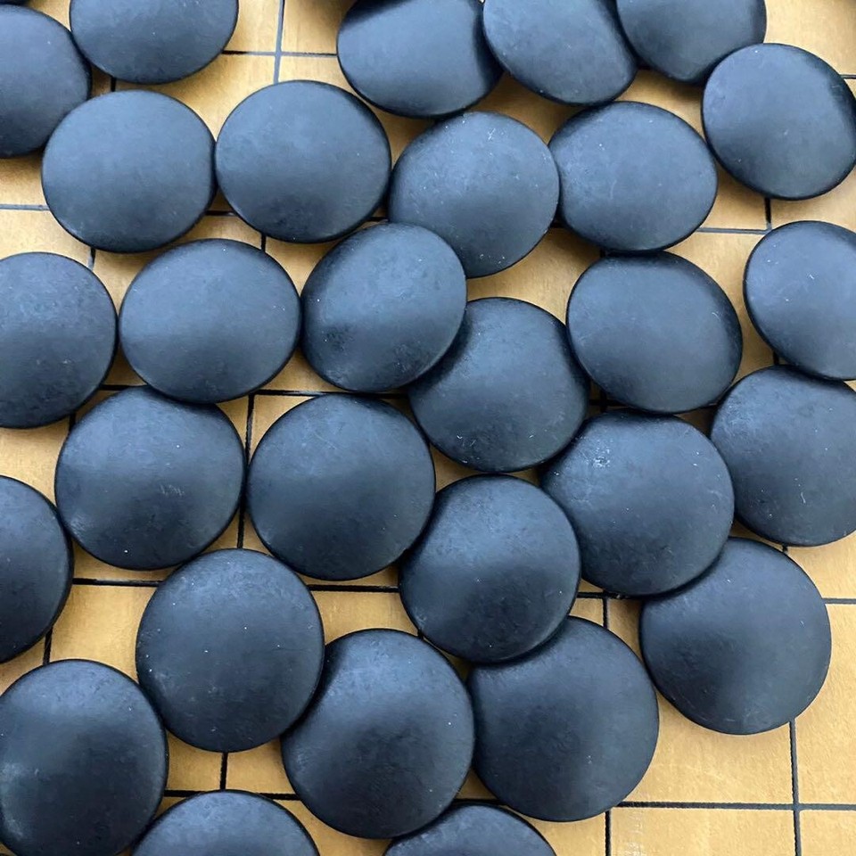 Go-Board Goban & Go Stone&Bowl SET IGO Game Clam Shell White Stones ...