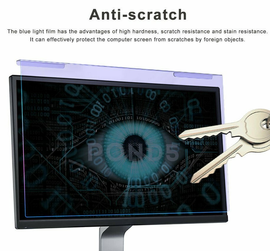 Anti Blue Light Blocking Screen Protector Cover For Desktop PC Monitor ...