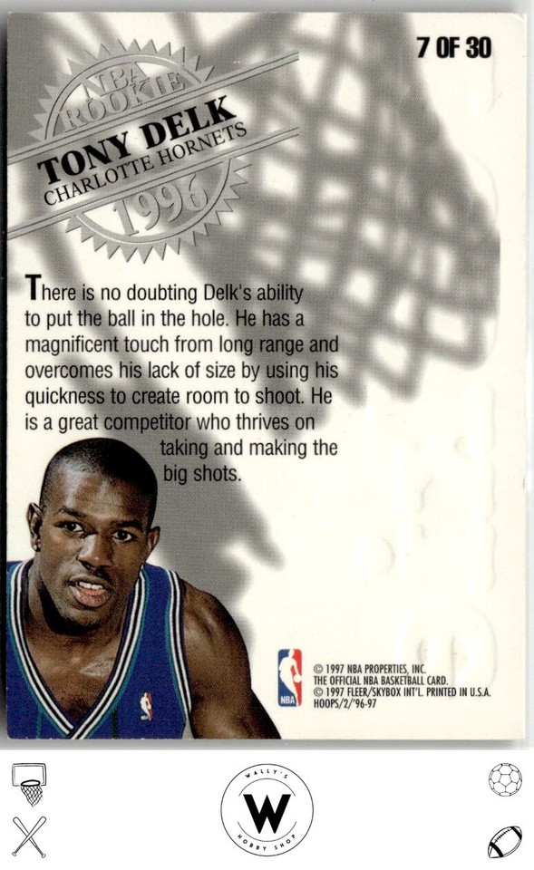 1996-97 Hoops #7 Tony Delk Rookies | eBay