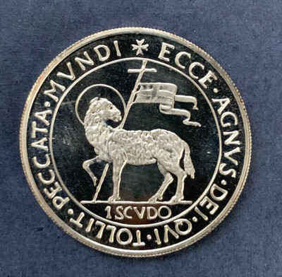 1965 Proof Order of Malta 1 Scudo Silver Coin -- Pascal Lamb -- KM #16 ...