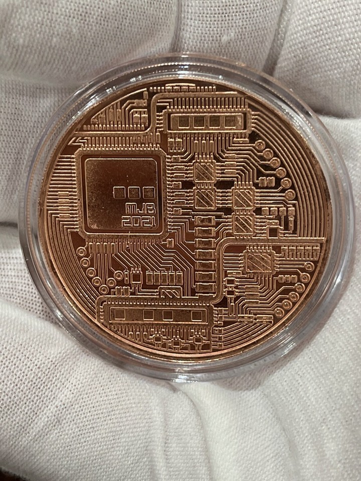 2022 Bitcoin Crypto Commemorative 1oz Copper Round Blockchain Mint in a ...