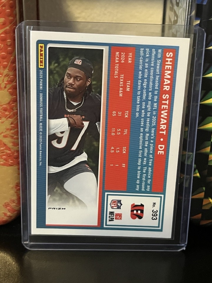 2025 Panini Donruss Rated Rookie Shemar Stewart #393 Red Pandora RC | eBay