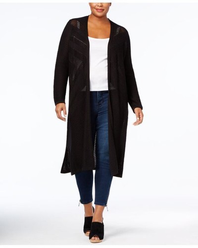 Style & Co Women's Long Sleeve Completer Cardigan Black M | eBay