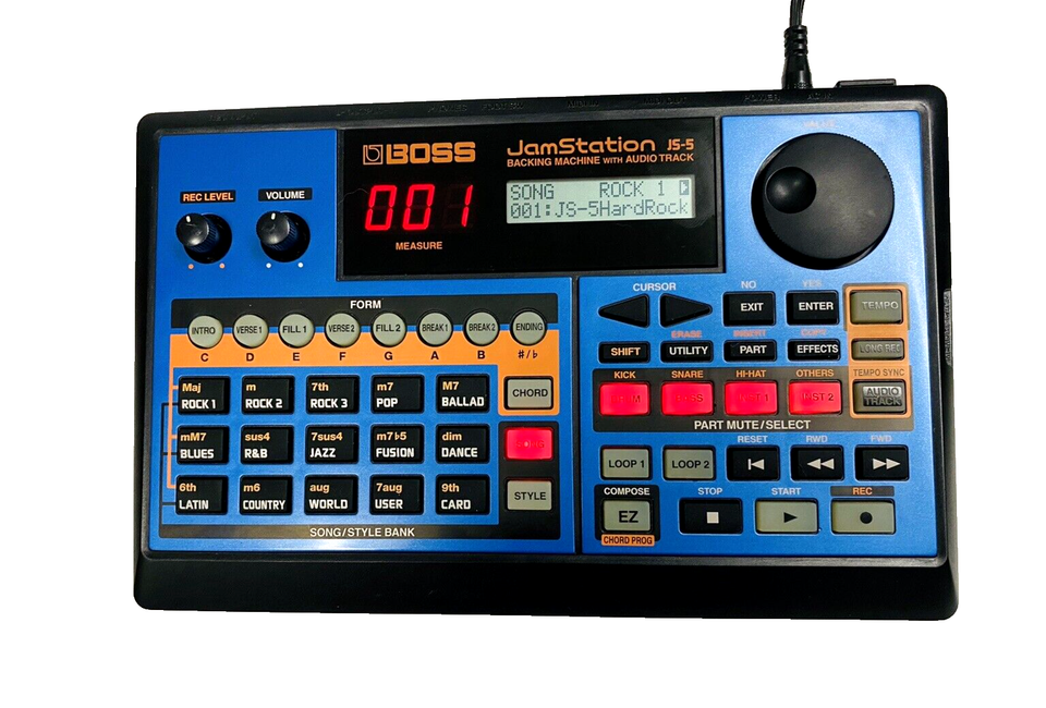 Boss JS-5 JamStation Jam Station Rhythm Backing Jamming Drum Machine ...