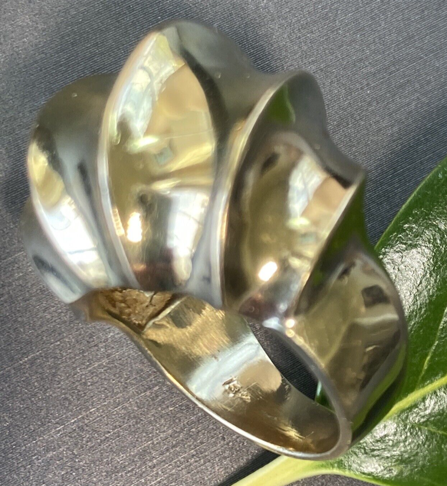 Vintage Cocktail Ring Estate Fine Jewelry Pre-Owned Unusual 18K Yellow ...