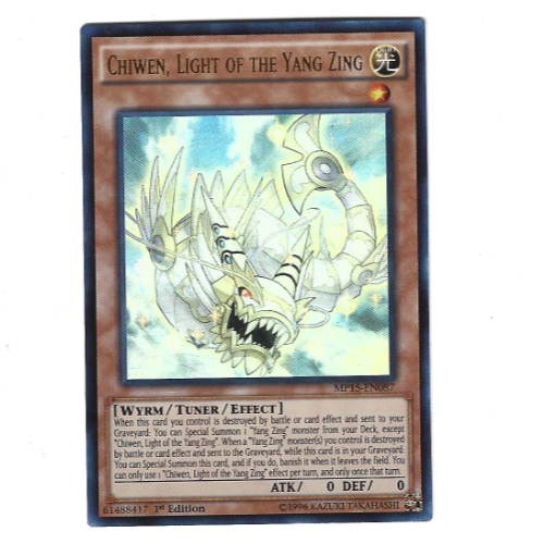 Chiwen, Light of the Yang Zing - MP15-EN087 - Ultra Rare 1st Edition ...