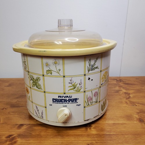 Rival Crock Pot 3120 Slow Cooker Blue Floral Pattern Stoneware TESTED ...