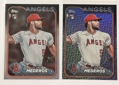 2024 Topps Series 1 Victor Mederos Rookie Lot x1 Rainbow x1 Easter ...