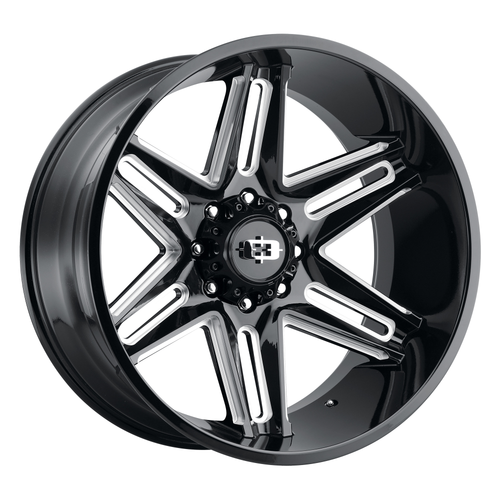 Vision Off-Road 22x12 Wheel Gloss Black Milled 363 Razor 8x6.5 -51mm ...