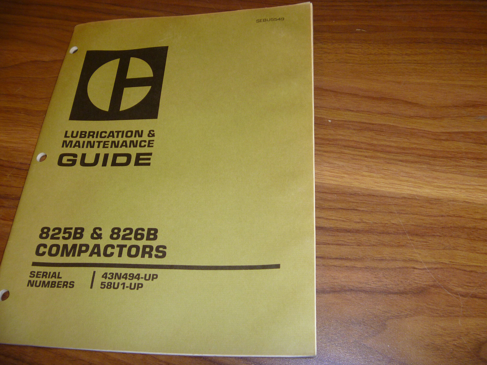 CAT Caterpillar 825B 826B Compactor Owner Operator Maintenance Manual ...