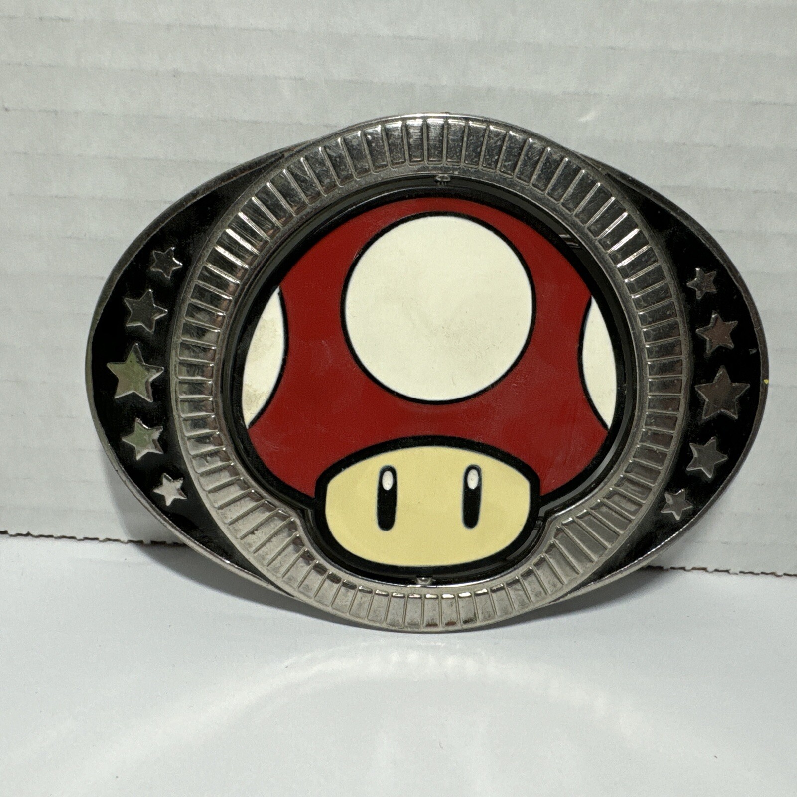 2011 Super Mario Bros Belt Buckle Reversible Flip Mag… - Gem