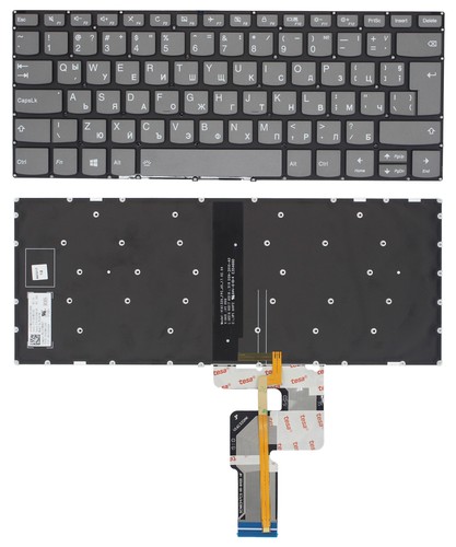 Grey Bulgarian Backlit Keyboard For Lenovo V130-14IKB V330-14ARR V330 ...