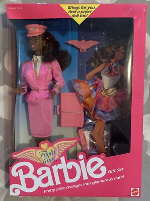 Vintage Mattel 1989 Flight Time Pilot Barbie Doll Gift Set #9916 Never ...