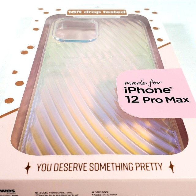 Fellowes Fashion Phone Case for iPhone 12 Pro Max Iridescent with ...