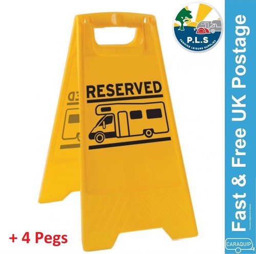 Motorhome Reserved A Board Sign Pitch Notice Site Yellow Camping ...