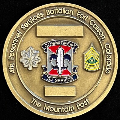 4th Personnel Services Battalion Commander & CSM Challenge Coin | eBay