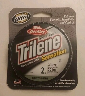 Berkley Trilene Sensation Pro. Grade 330yd Spools Low-Vis Green Fishing ...