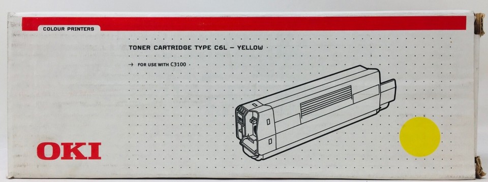 Oki 42804513 Original Yellow Toner Type C6L for Oki C3100 (3,000 PG) | eBay