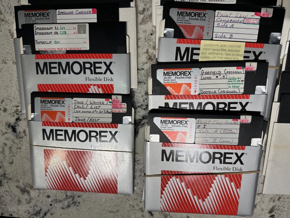 LOT OF 135 5.25" Floppy Discs Disks Various Programs/Files For ...